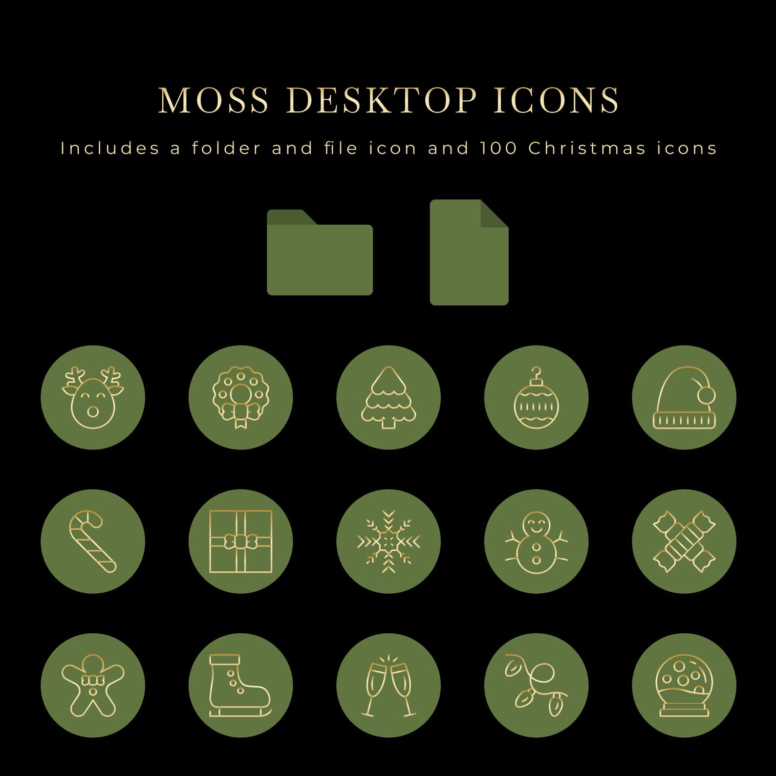 Christmas Desktop Folder Icon Pack, Christmas Icons for Mac & Windows ...