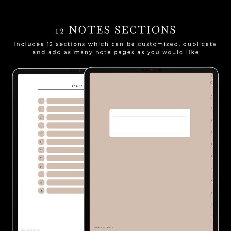 Digital Notebook, Hyperlinked Notebook With Tabs, Goodnotes Notebook ...