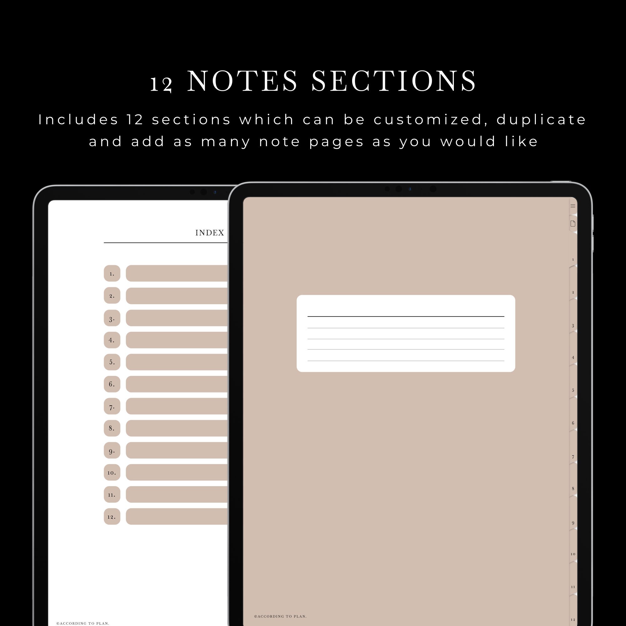 Digital Notebook, Hyperlinked Notebook With Tabs, Goodnotes Notebook ...