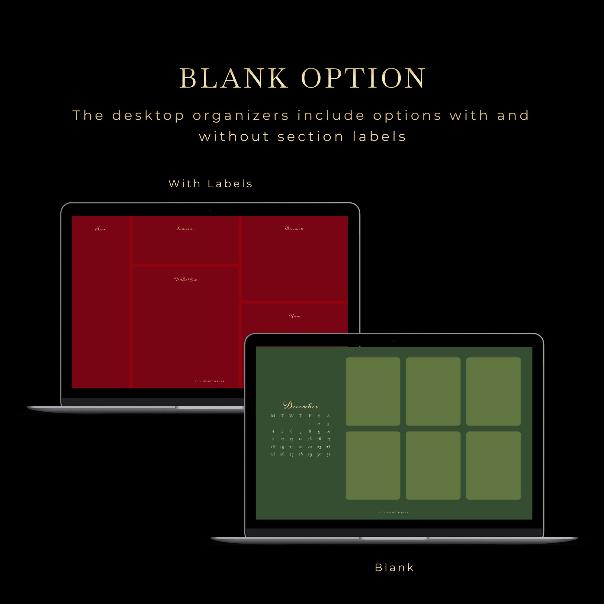 Christmas Desktop Organizer & Wallpaper Bundle With Desktop Icons ...