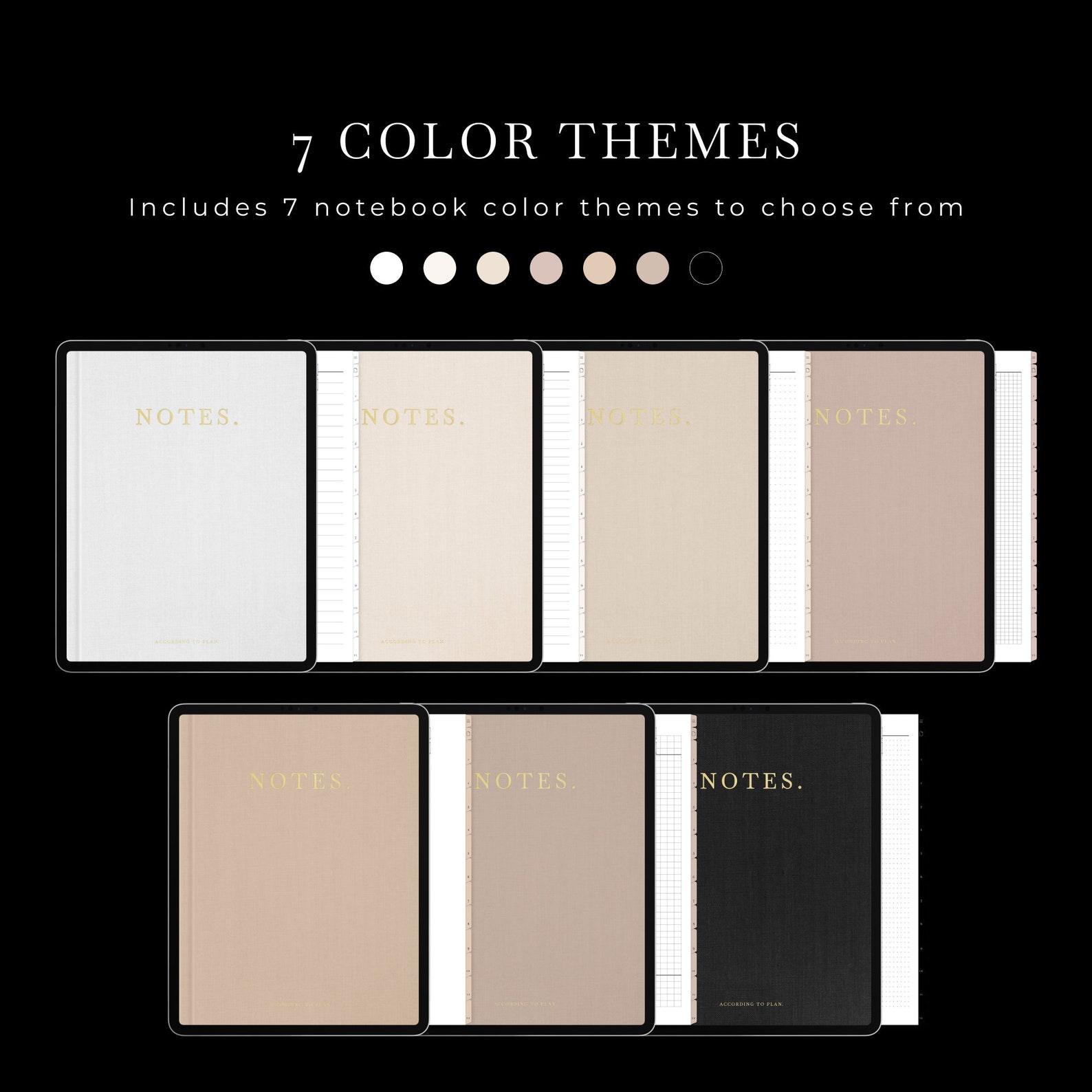 Digital Notebook, Hyperlinked Notebook With Tabs, Goodnotes Notebook ...