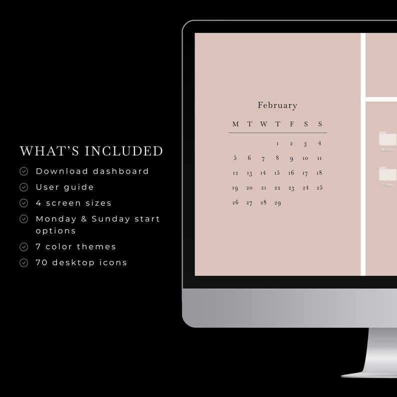 2024 Calendar Desktop Organizer, MacBook Organizer, Monthly Calendar ...