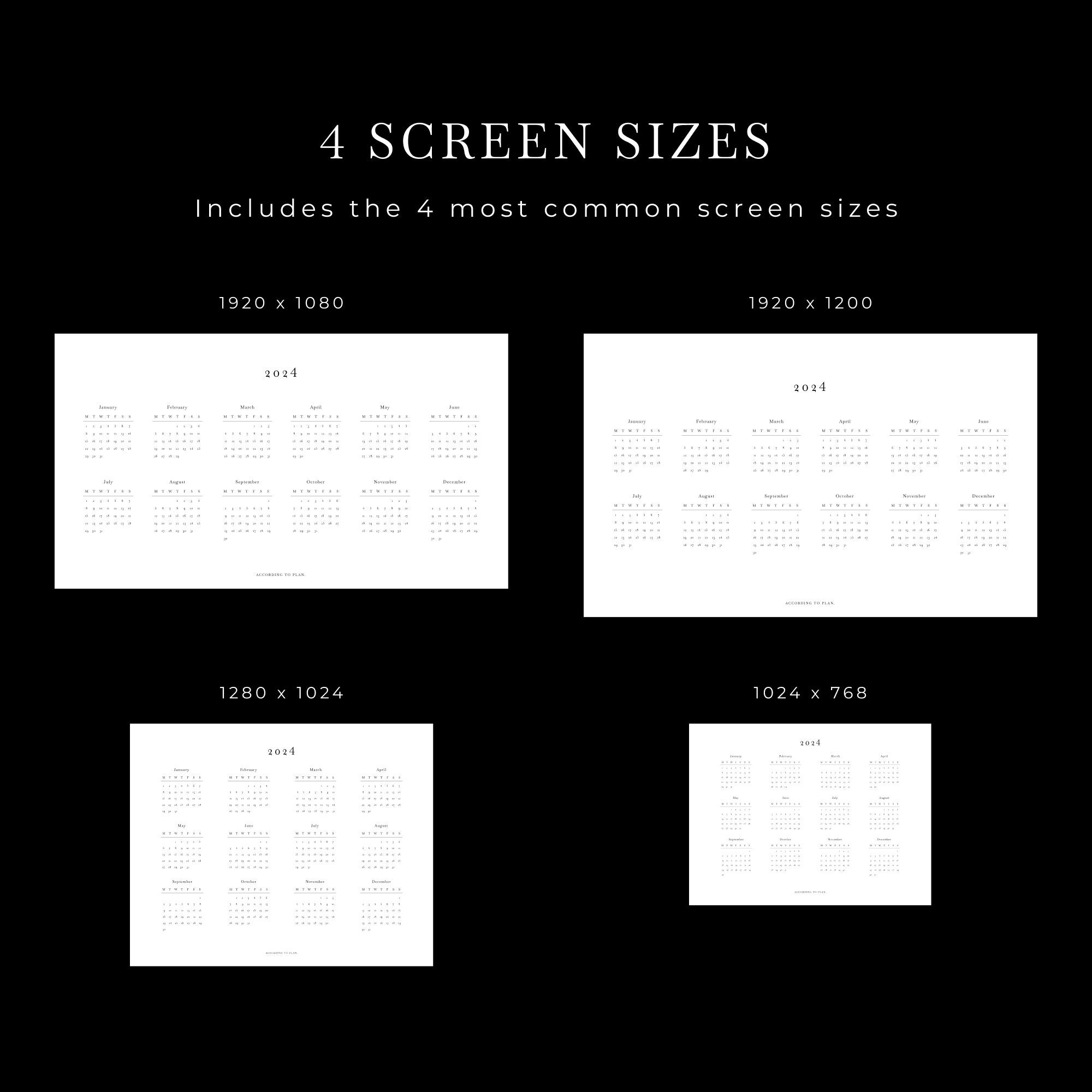 2024 Yearly Calendar Desktop Wallpaper, MacBook Wallpaper Desktop ...