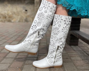 Laser Cut Out Summer Boots - Etsy