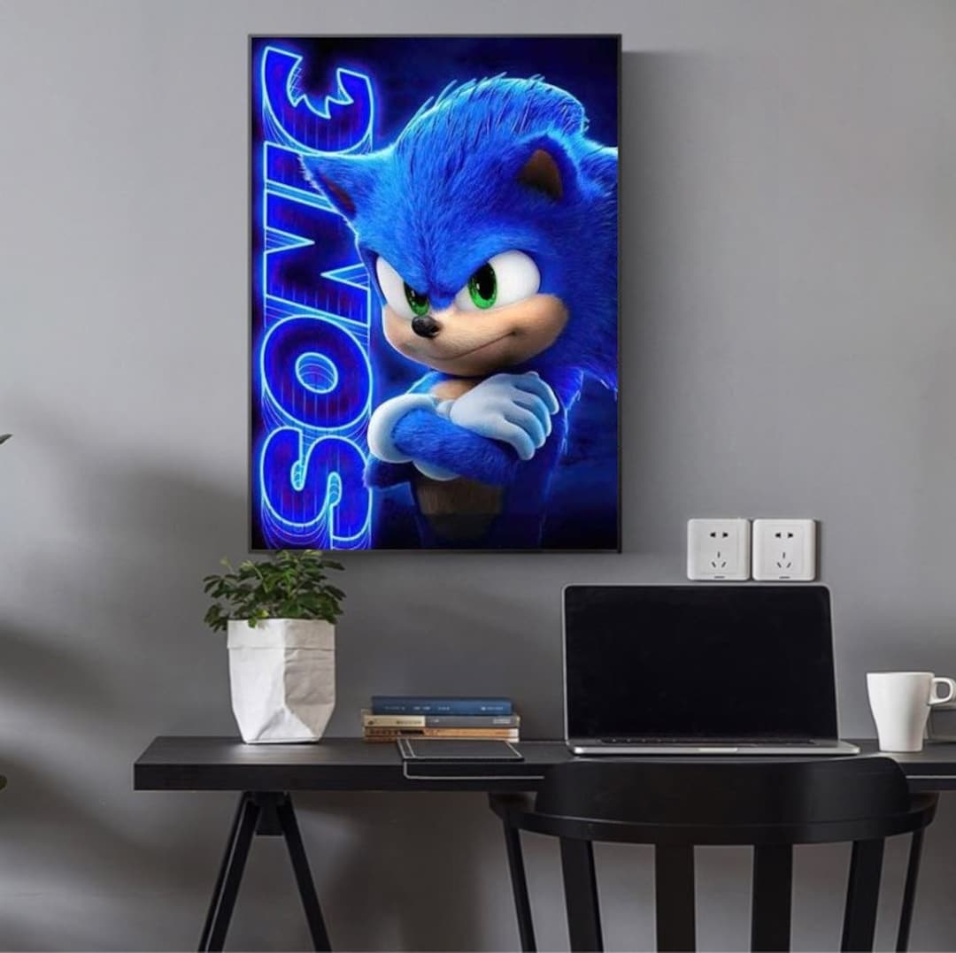 Sonic Poster Poster Room Baby Garcon Girl Home Interior Design - Etsy