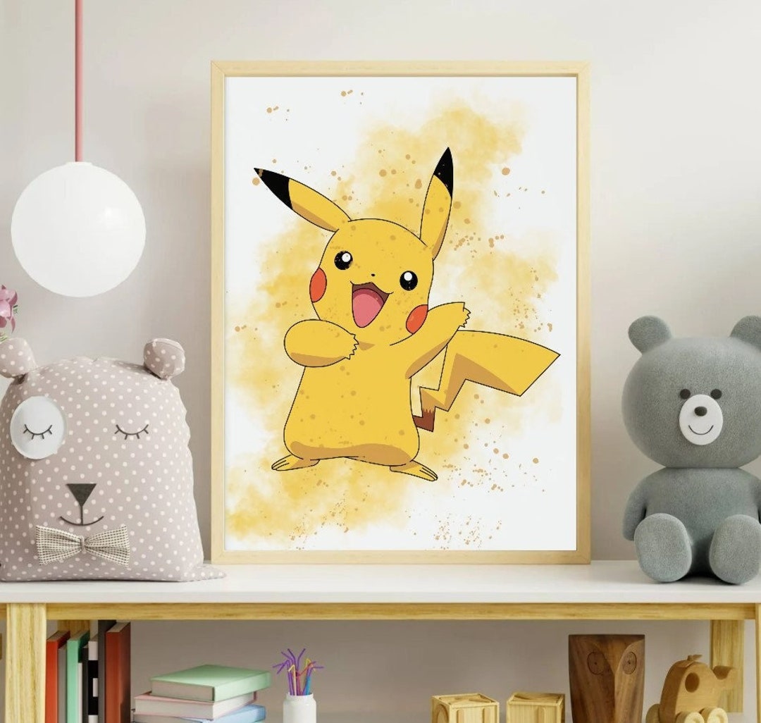 Pikachu Poster Baby Boy Girl Room Poster Home Interior Design Pokemon ...