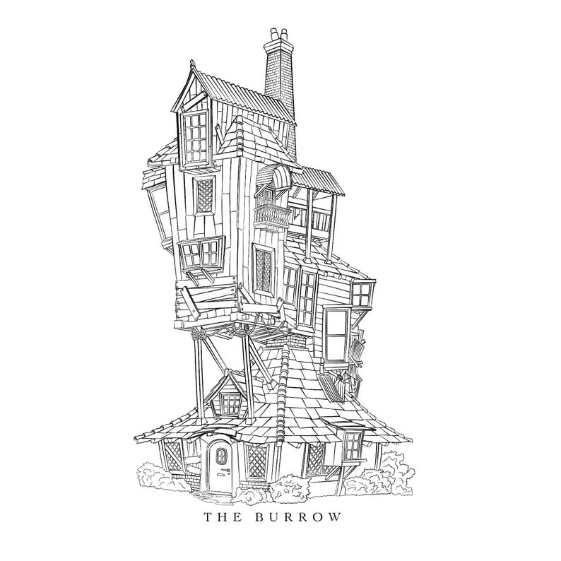 Harry Potter Inspired Digital Print of the Burrow, the Weasley's House ...