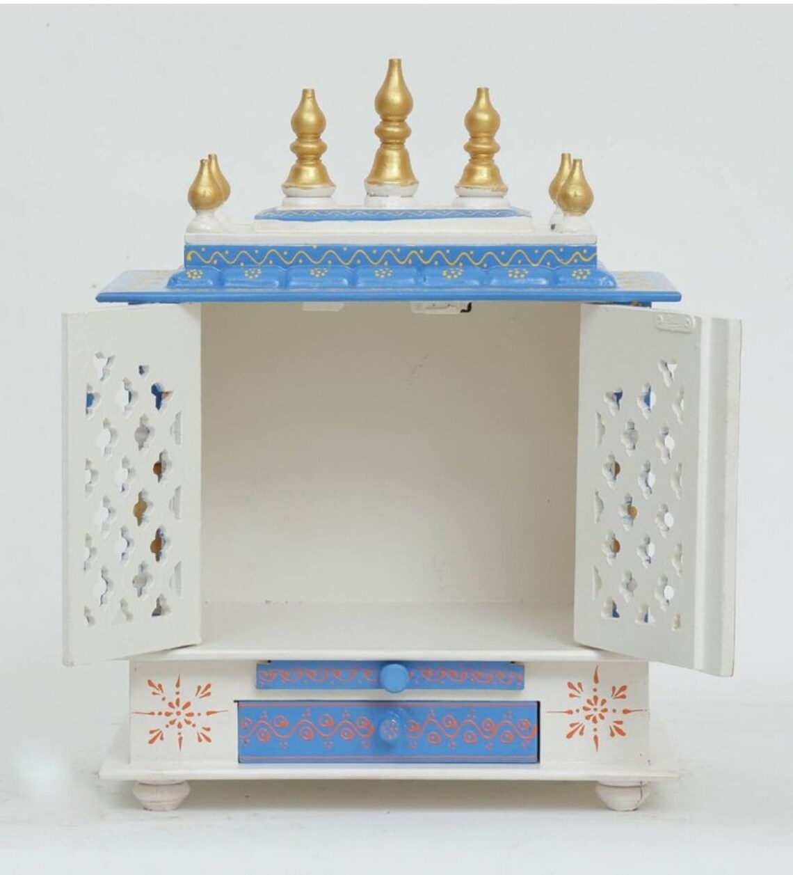 Wooden Home Temple, Pooja Mandir for Home, Teak Wood Temple, Mandir for ...