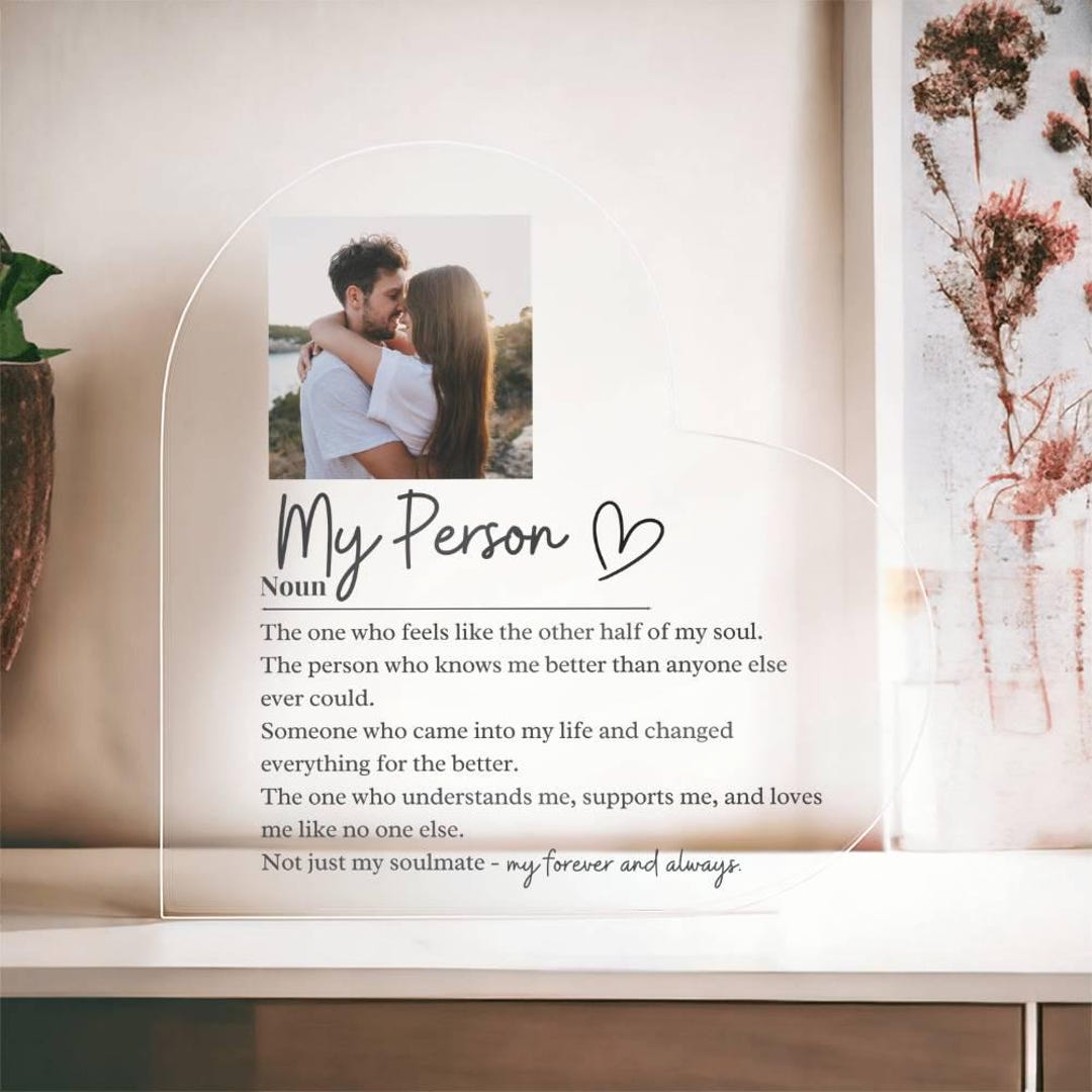 Personalized My Person Definition Heart Plaque, Anniversary Gift - Etsy