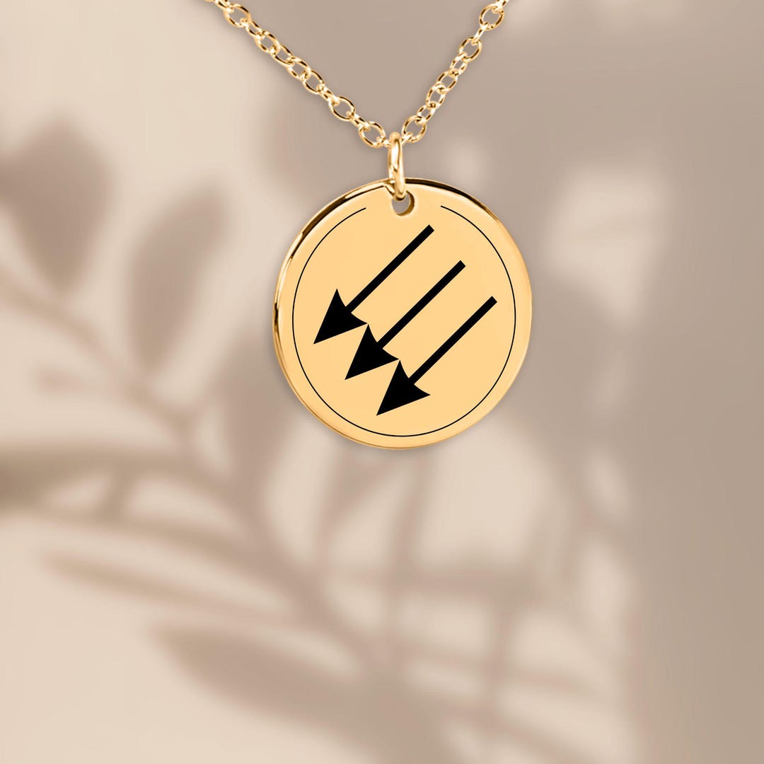 Personalized IRON FRONT Necklace, Three Arrows, Anti-fascist, No Nazis ...