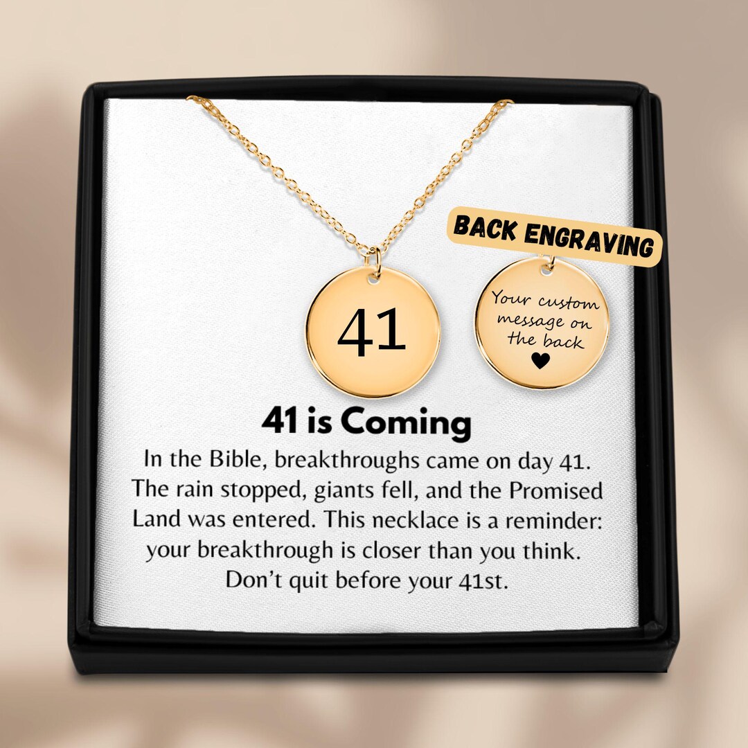 Personalized '41 is Coming' Scripture Necklace: Christian Gift - Etsy