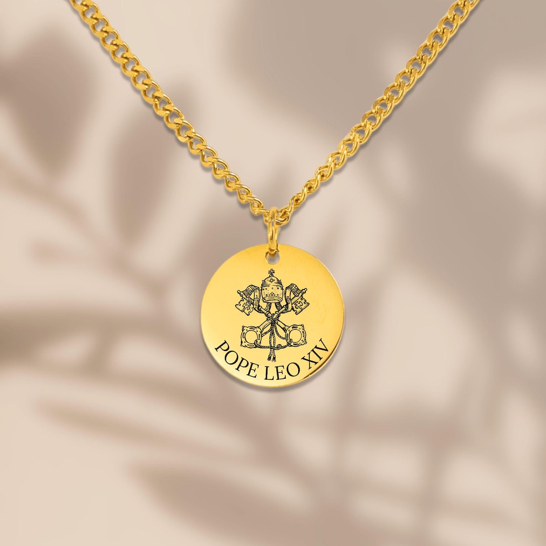 Personalized Pope Leo XIV Necklace: Catholic Jewelry - Etsy