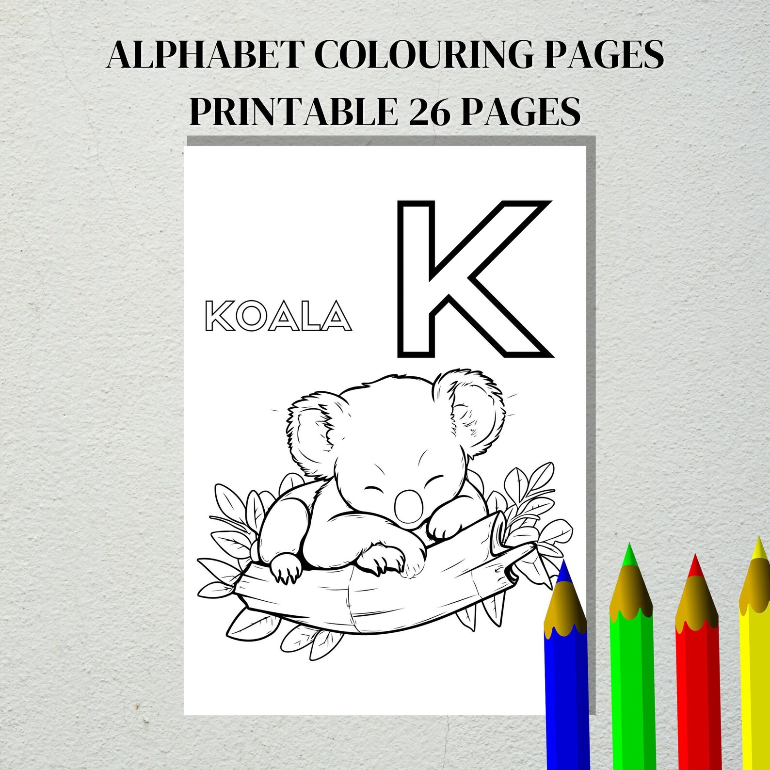 Alphabet Colouring Book I ABC Colouring Pages I Animals From A-Z I ...