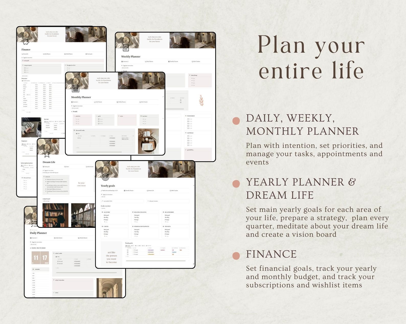 Notion Template Student Planner, Academic Planner, Notion Planner, Study, Learning, Courses ...