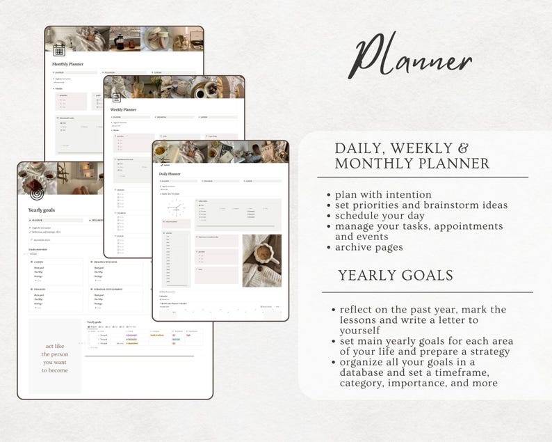 2025 Notion Life Planner, Notion Template, All in One Notion Planner ...