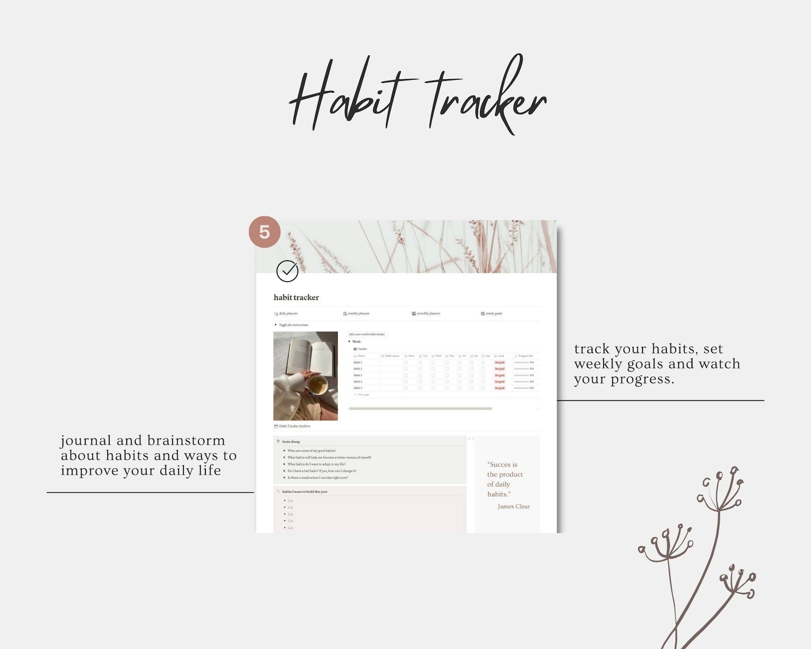 2025 Minimal Notion Life Planner Essential Planner Task Manager Daily Planner Goals Planner ...