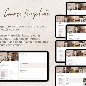 Notion Template Student Planner, Academic Planner, Notion Planner, Study, Learning, Courses ...