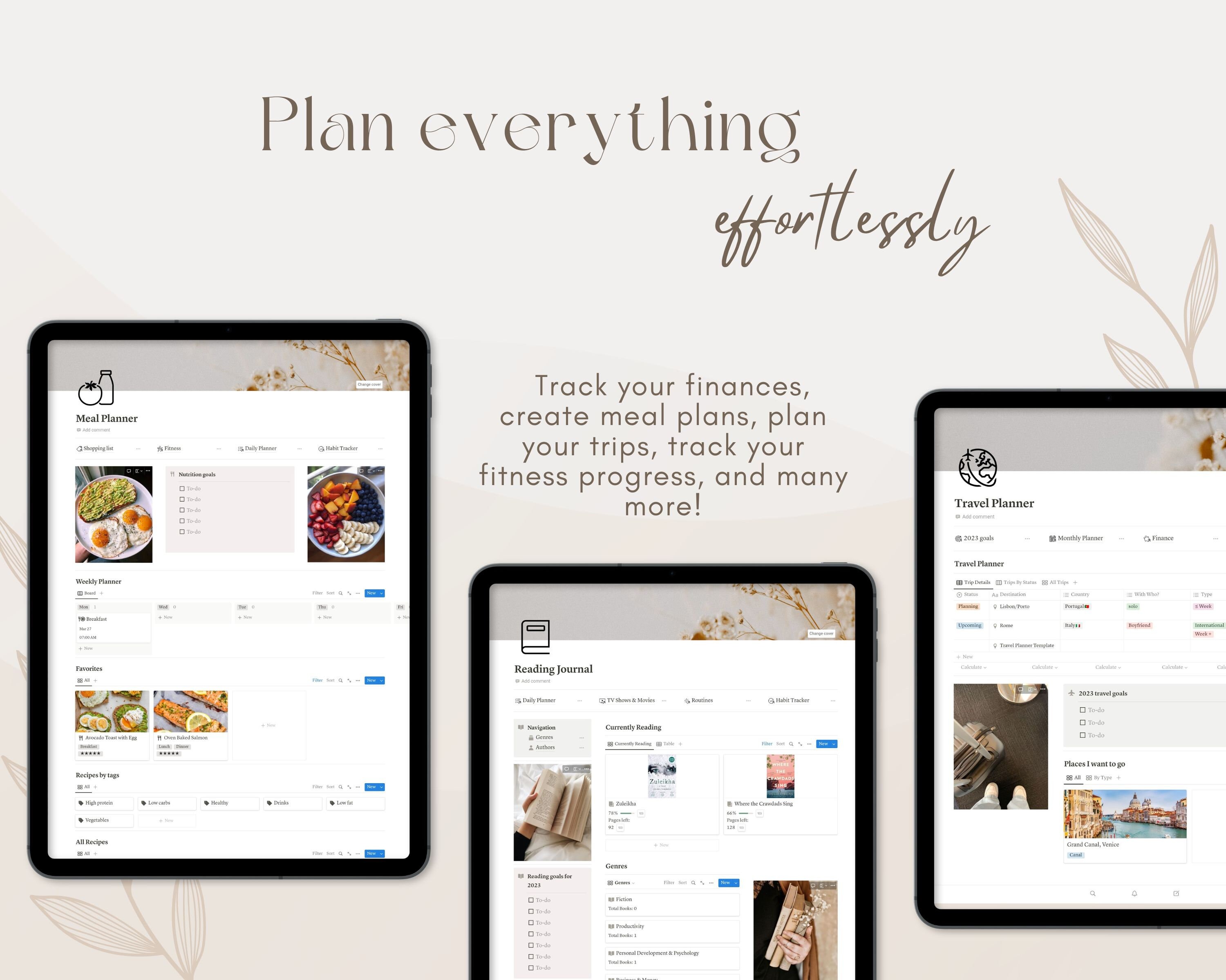 Ultimate Notion Template Notion Life Planner All In One Notion Planner Habit Tracker Notion