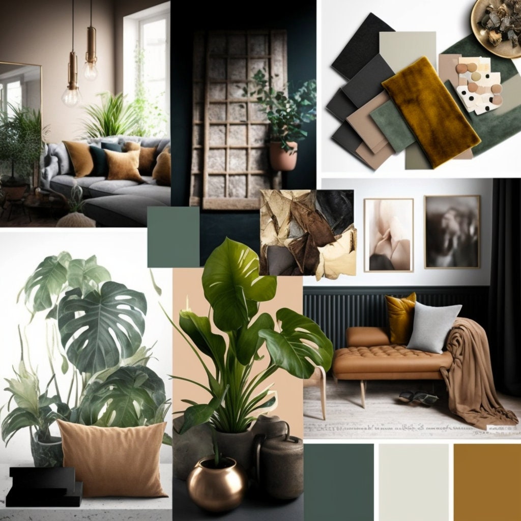 Nature-inspired Minimalism: A Modern Interior Design Moodboard - Etsy