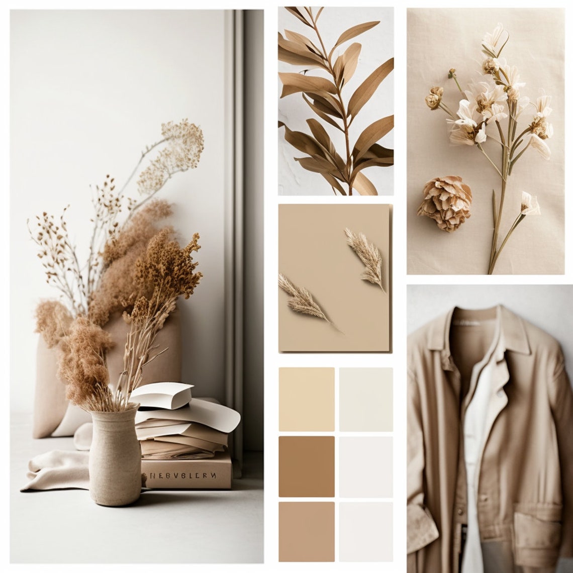 Natural Elegant Natural Moodboard Beige and Cream Tone in Tone ...
