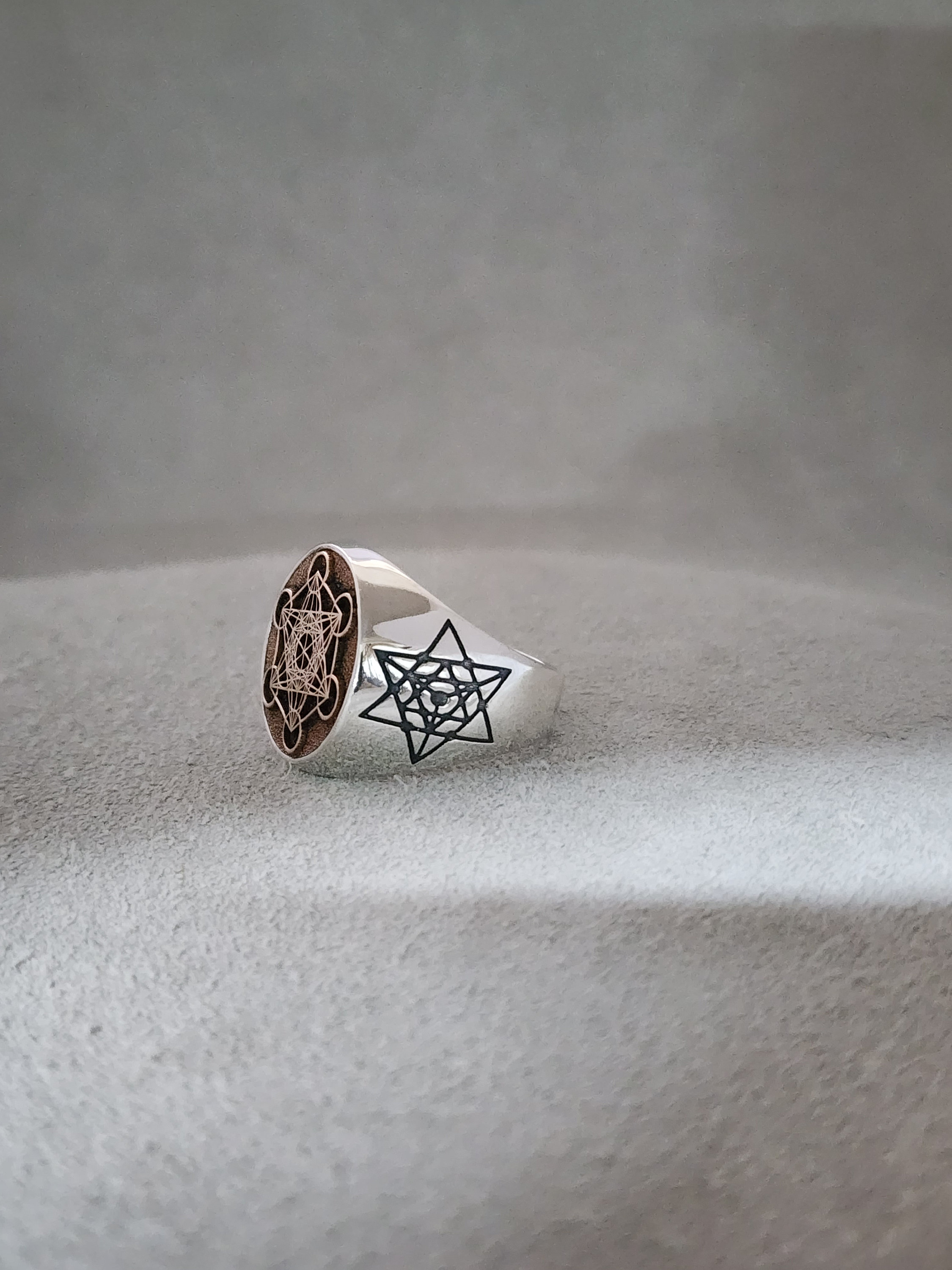 Sterling Silver Archangel Metatron Ring Witchcraft Amulet Alchemy ...