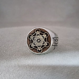 Sterling Silver Archangel Metatron Ring Witchcraft Amulet Alchemy ...