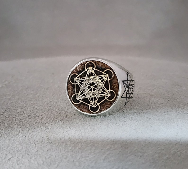 Sterling Silver Archangel Metatron Ring Witchcraft Amulet Alchemy ...