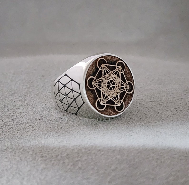 Sterling Silver Archangel Metatron Ring Witchcraft Amulet Alchemy ...