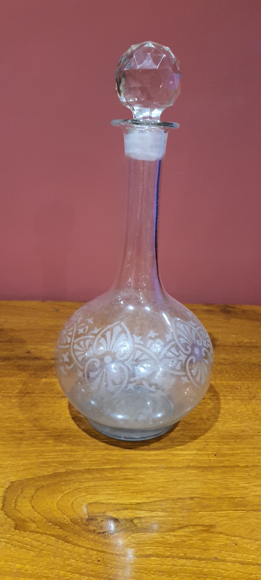 Victorian Acid Etched Decanter - Etsy