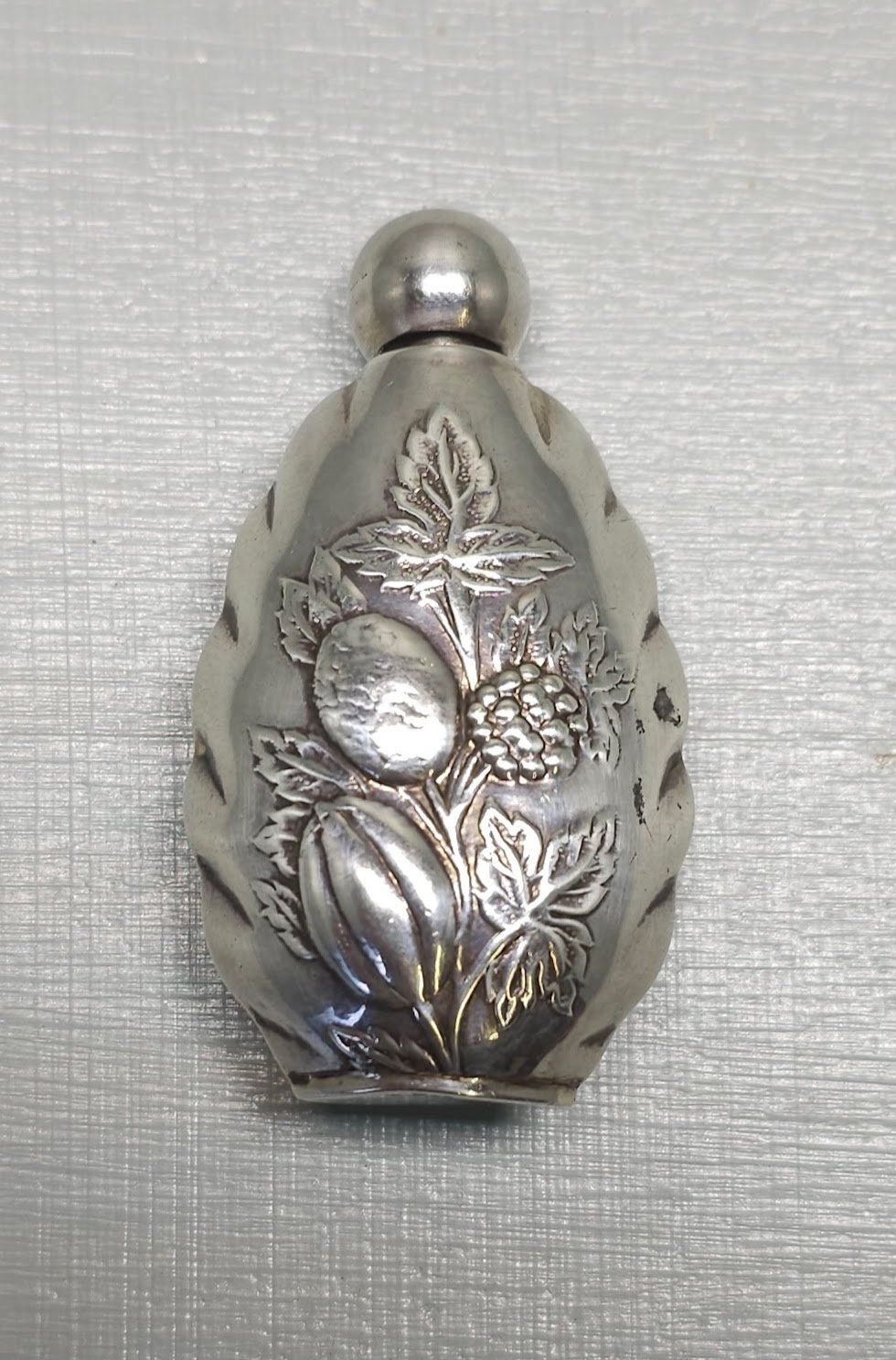 A Nice Silver Perfume Bottle With Floral Decoration London 1995 - Etsy