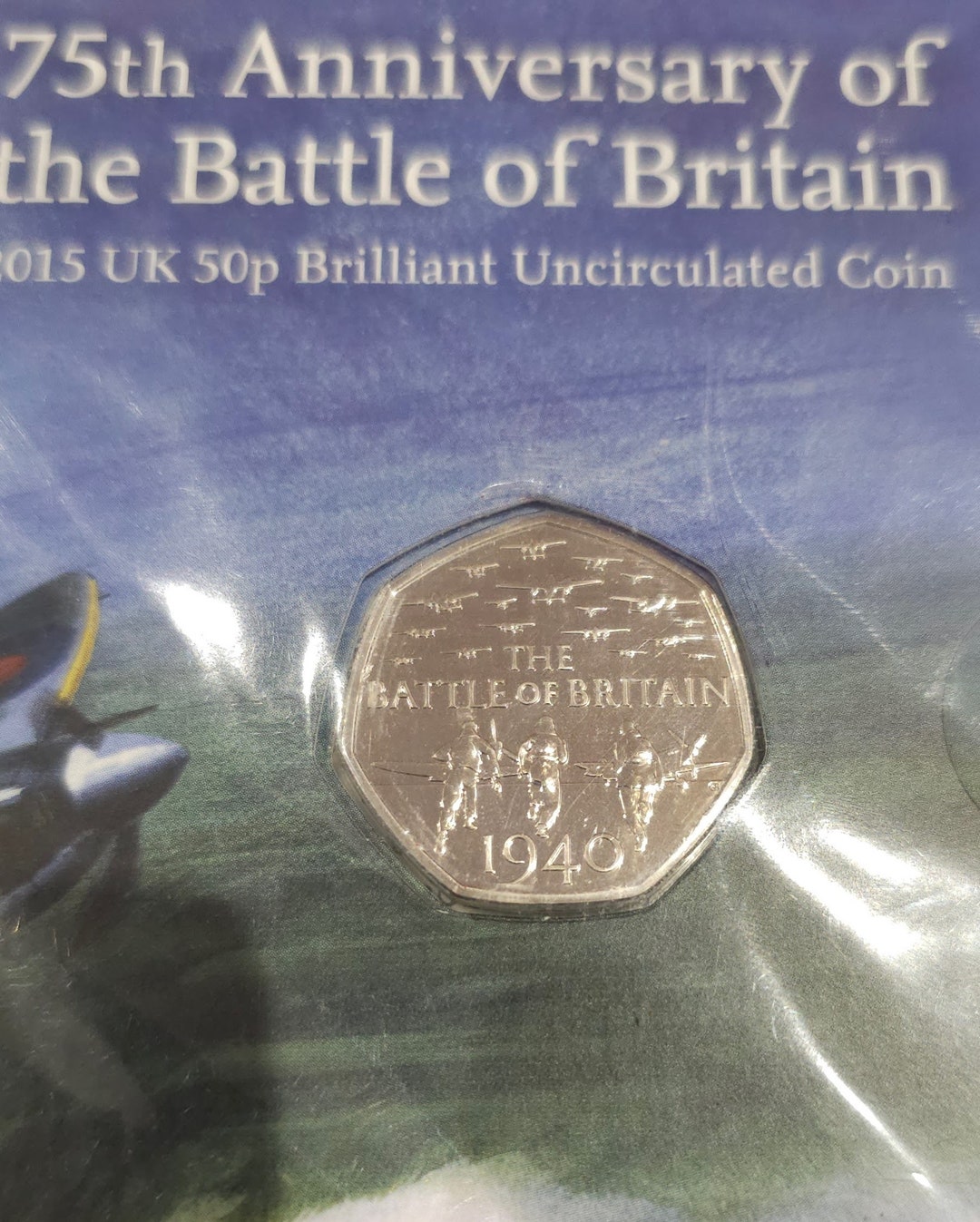 75th Anniversary of the Battle of Britain 50 Pence Coin Un Circulated ...
