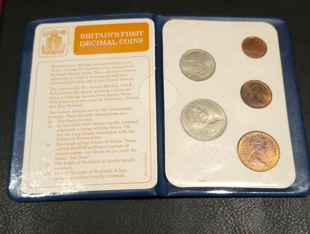 1971 Britain's First Decimal Coin Set Complete Un Circulated - Etsy UK