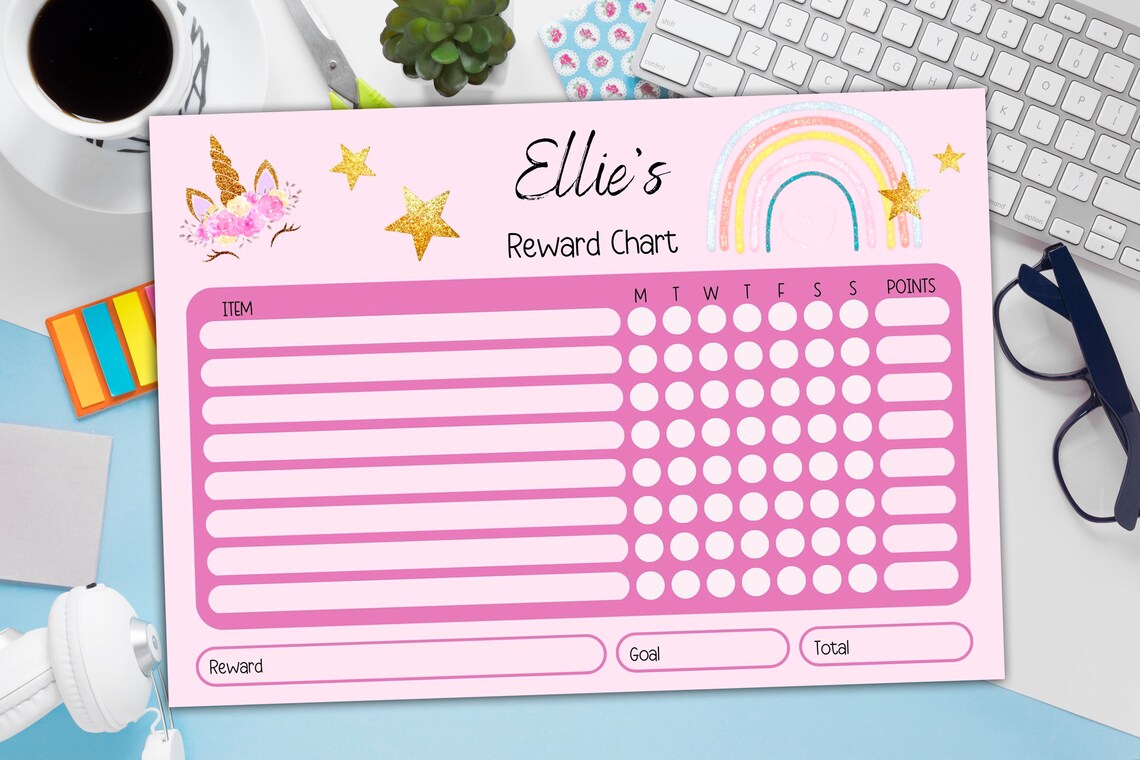 Reward Chart for Kids, Kids Chores, Kids Chore Chart, Responsibility ...