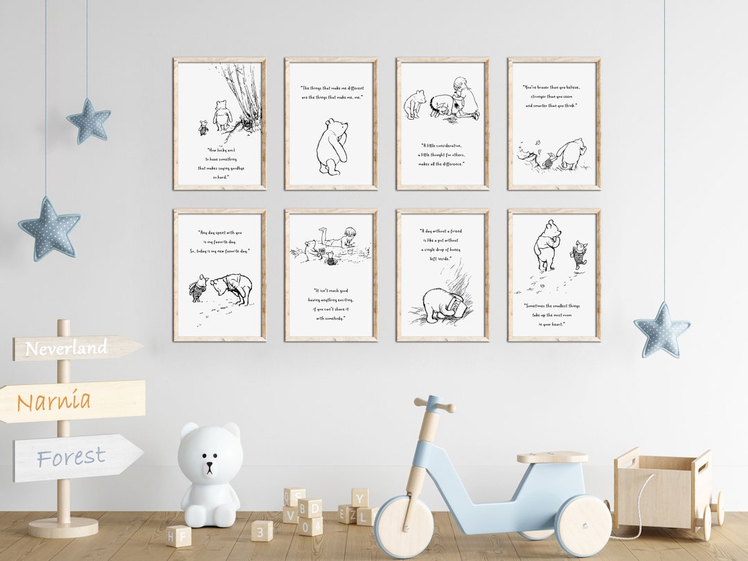 Winnie the Pooh Quotes, Nursery Decor, Nursery Wall Art, Printable ...