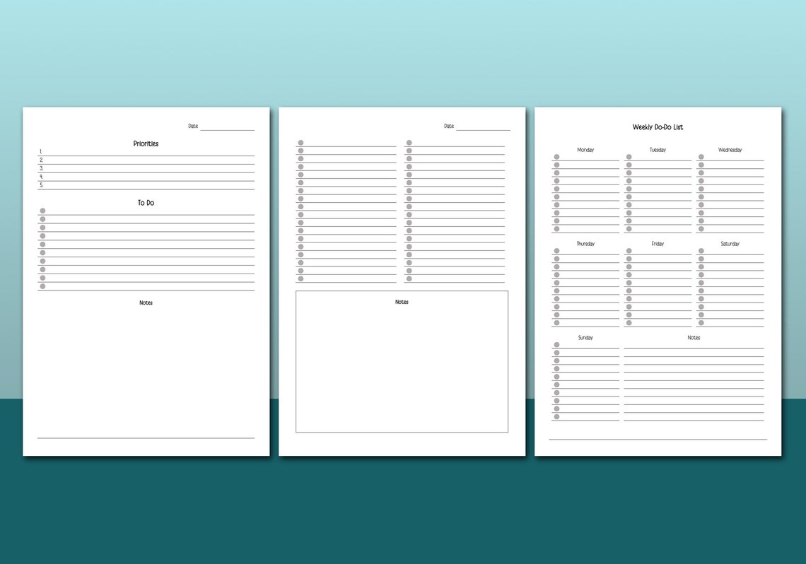 Minimalist to Do List Printable, Activity List, Simple Tasks List ...