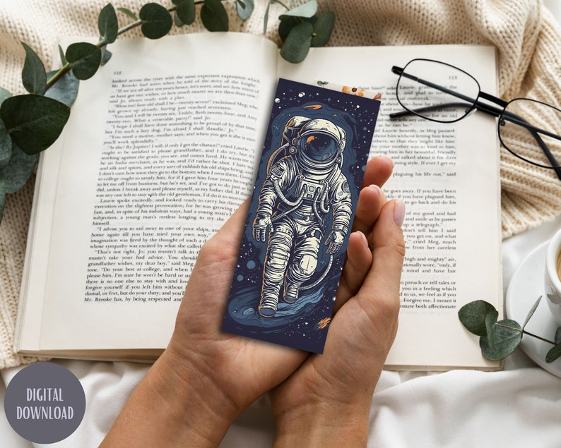 Space Explorer Bookmarks, Cartoon Astronaut, Set of 6 (digital Download ...
