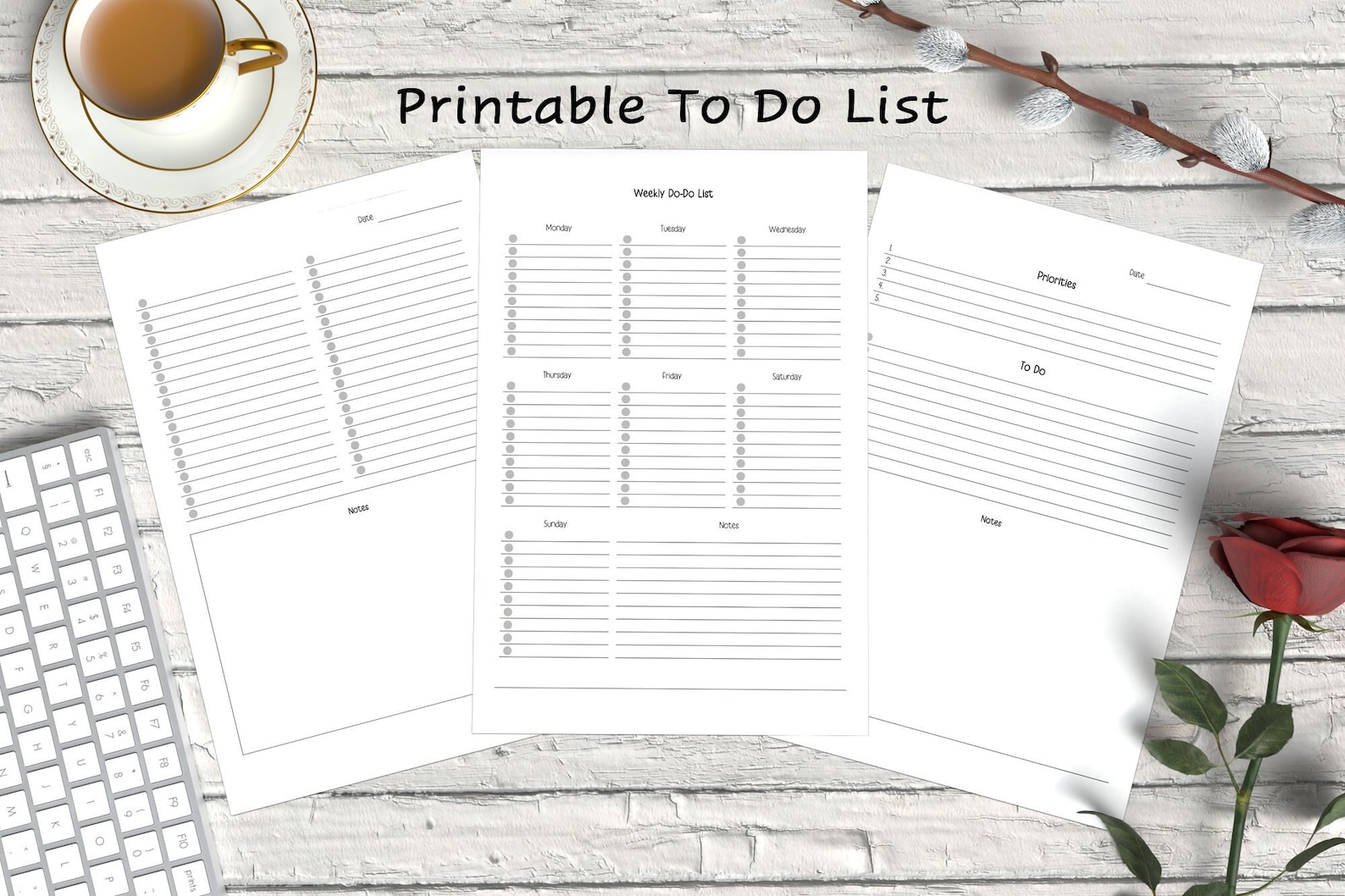 Minimalist to Do List Printable, Activity List, Simple Tasks List ...