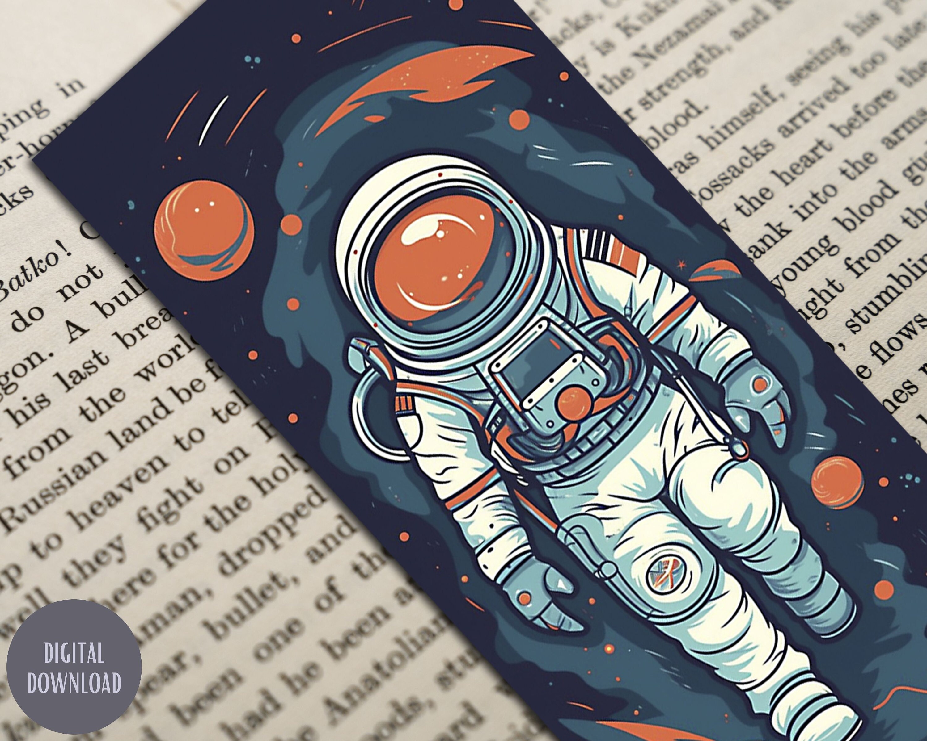 Little Space Explorer Bookmarks, Cute Cartoon Boy in Space, Bookmarks ...