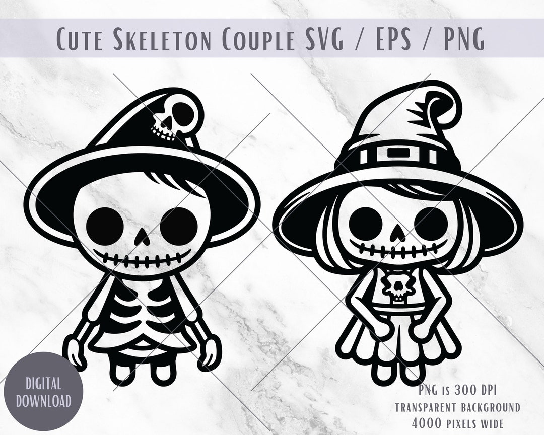Cute Halloween Couple Svg Png Eps Sublimation File Digital Download Printable Image Shirt