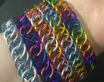 Pride Bracelets | Half Persian 4-1 Bracelet | Chainmaille Bracelet ...