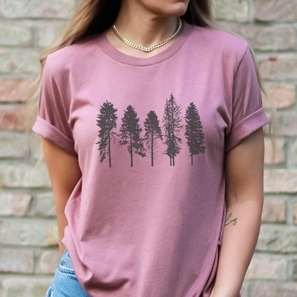 Pine Trees T Shirt - Etsy