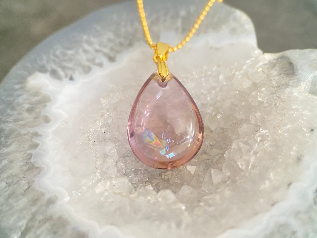 Raindrop Shaped Natural Ametrine Pendant With Gold Plated Sterling ...
