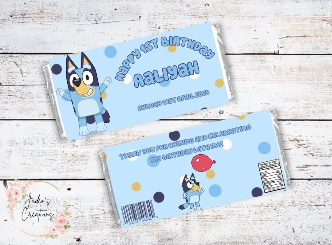 Bluey Aldi Chocolate Bar Wrapper - Etsy