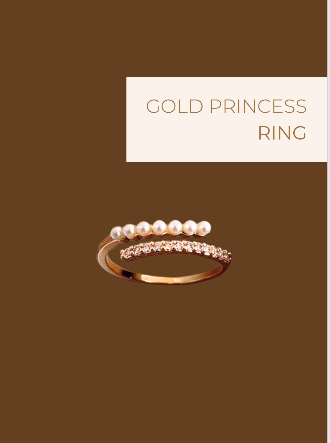 A Gold Princess Ring With Pearls - Etsy