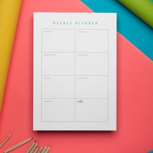 Printable Weekly to Do List, Instant Download, Weekly Schedule ...