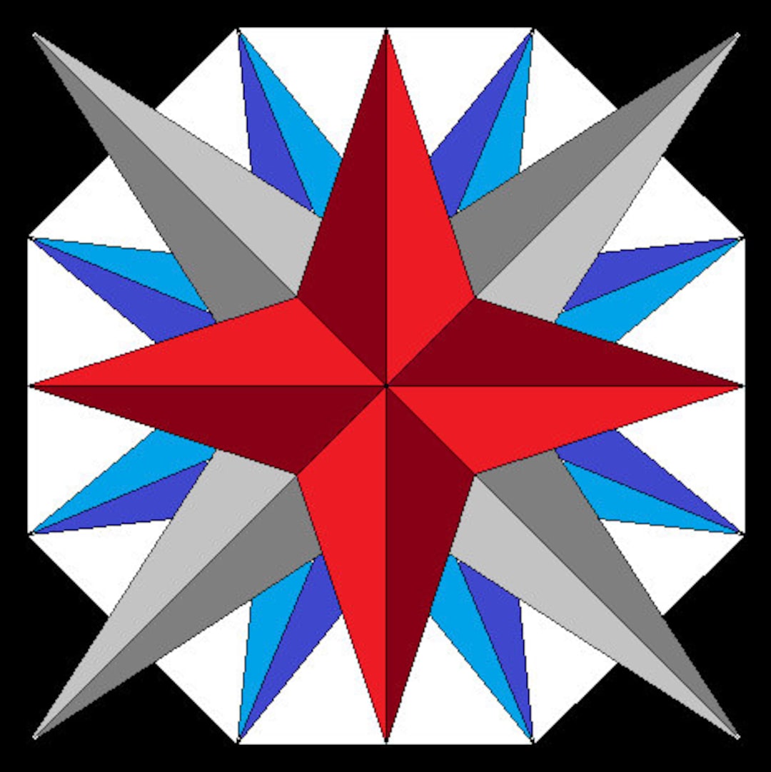Barn Quilt Star Design SVG - Etsy