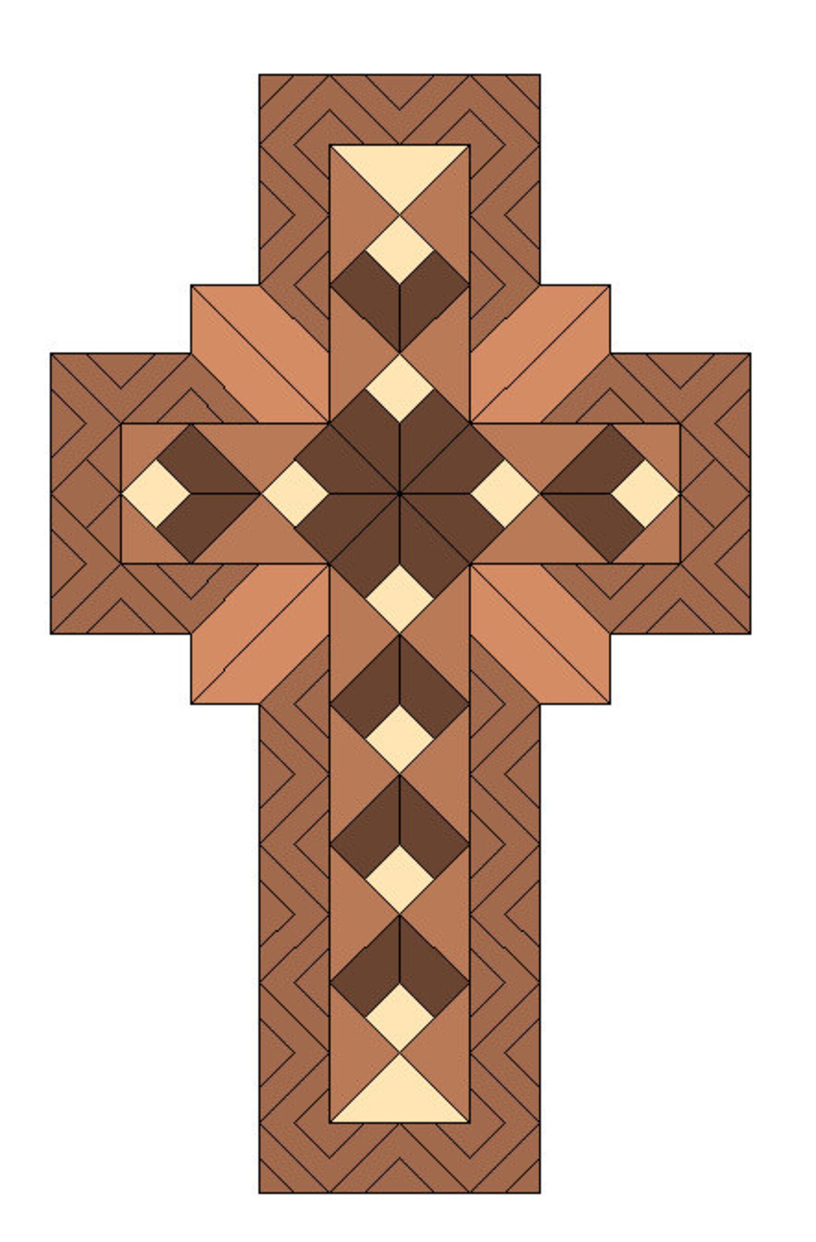Barn Quilt Cross SVG. design 1 - Etsy