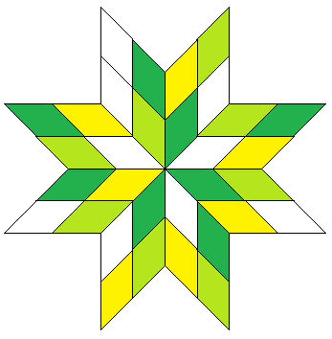 Barn Quilt Star Design SVG - Etsy