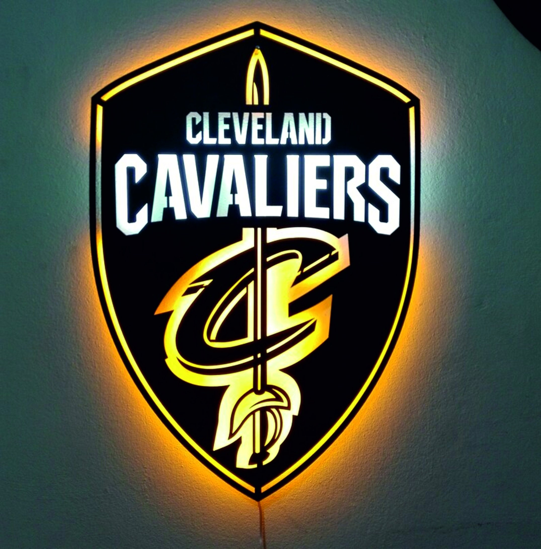 Cleveland Cavaliers Logo, LED Wood Wall Art, Wall Decor, Cleveland ...