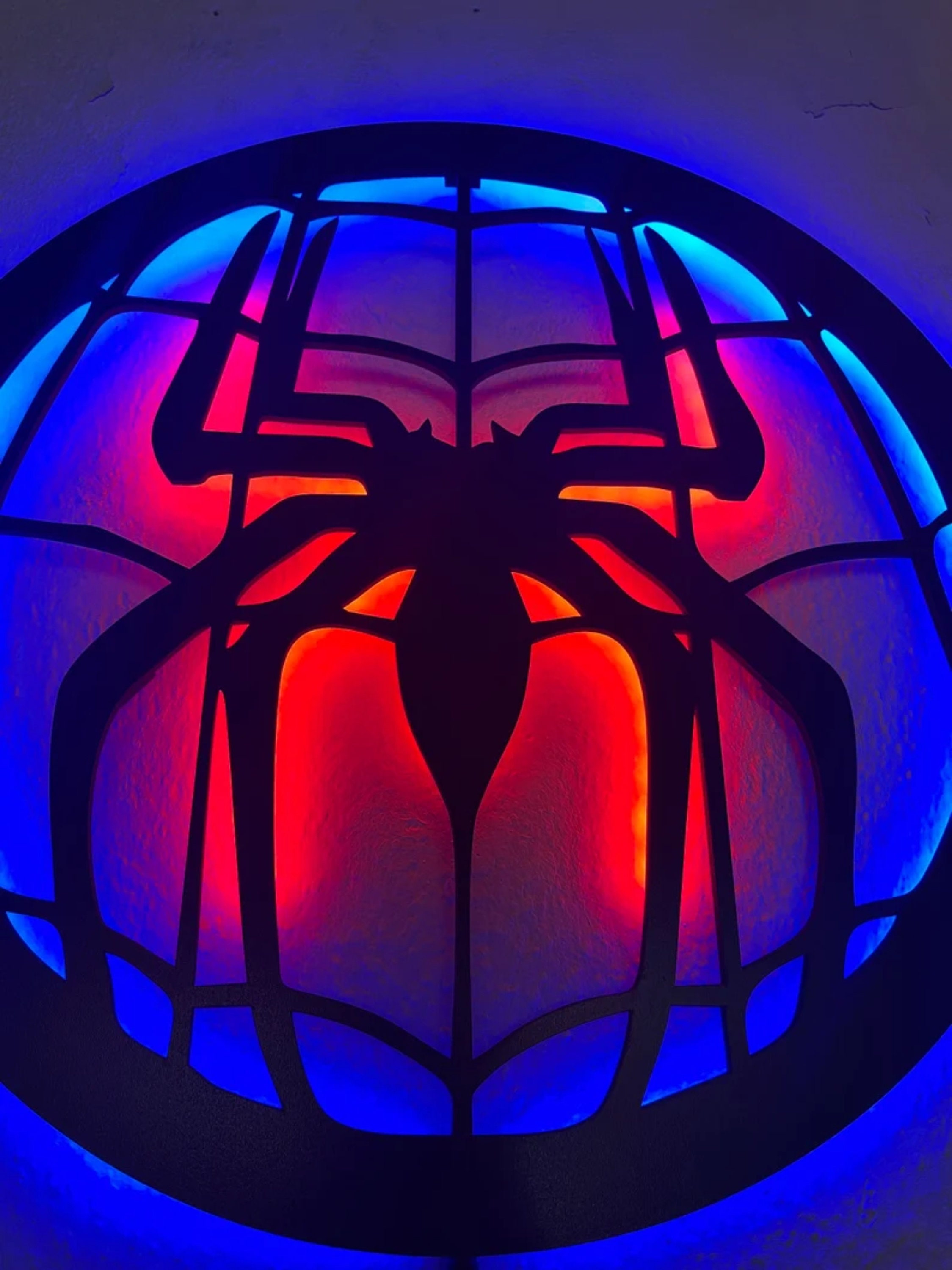 Avengers Spiderman Led Sign Marvel Logo Wall Decor Gift for - Etsy